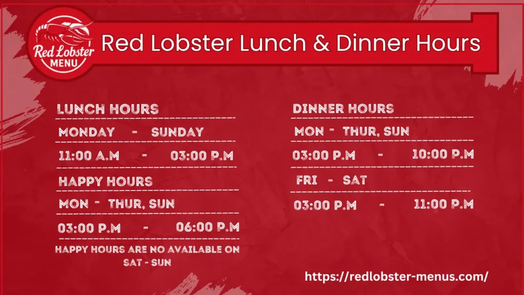 Red Lobster Hours: Opening and Closing Times 2026